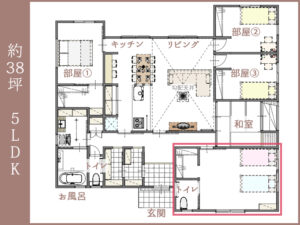 【平屋35坪～40坪】注文住宅の間取り実例を解説【3LDK・4LDK・5LDK】｜注文住宅お役立ちコラム｜悠悠ホーム | 福岡・熊本・佐賀のハウスメーカー