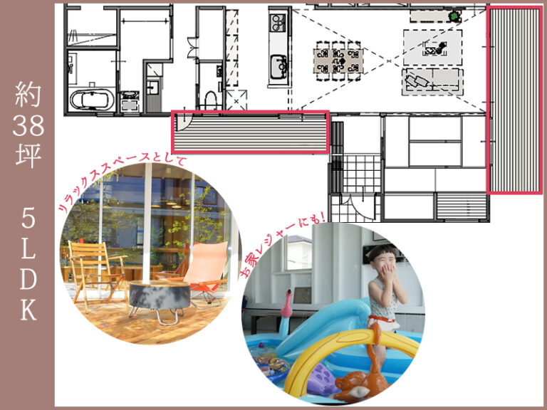 【平屋35坪～40坪】注文住宅の間取り実例を解説【3LDK・4LDK・5LDK】｜注文住宅お役立ちコラム｜悠悠ホーム | 福岡・熊本・佐賀のハウスメーカー